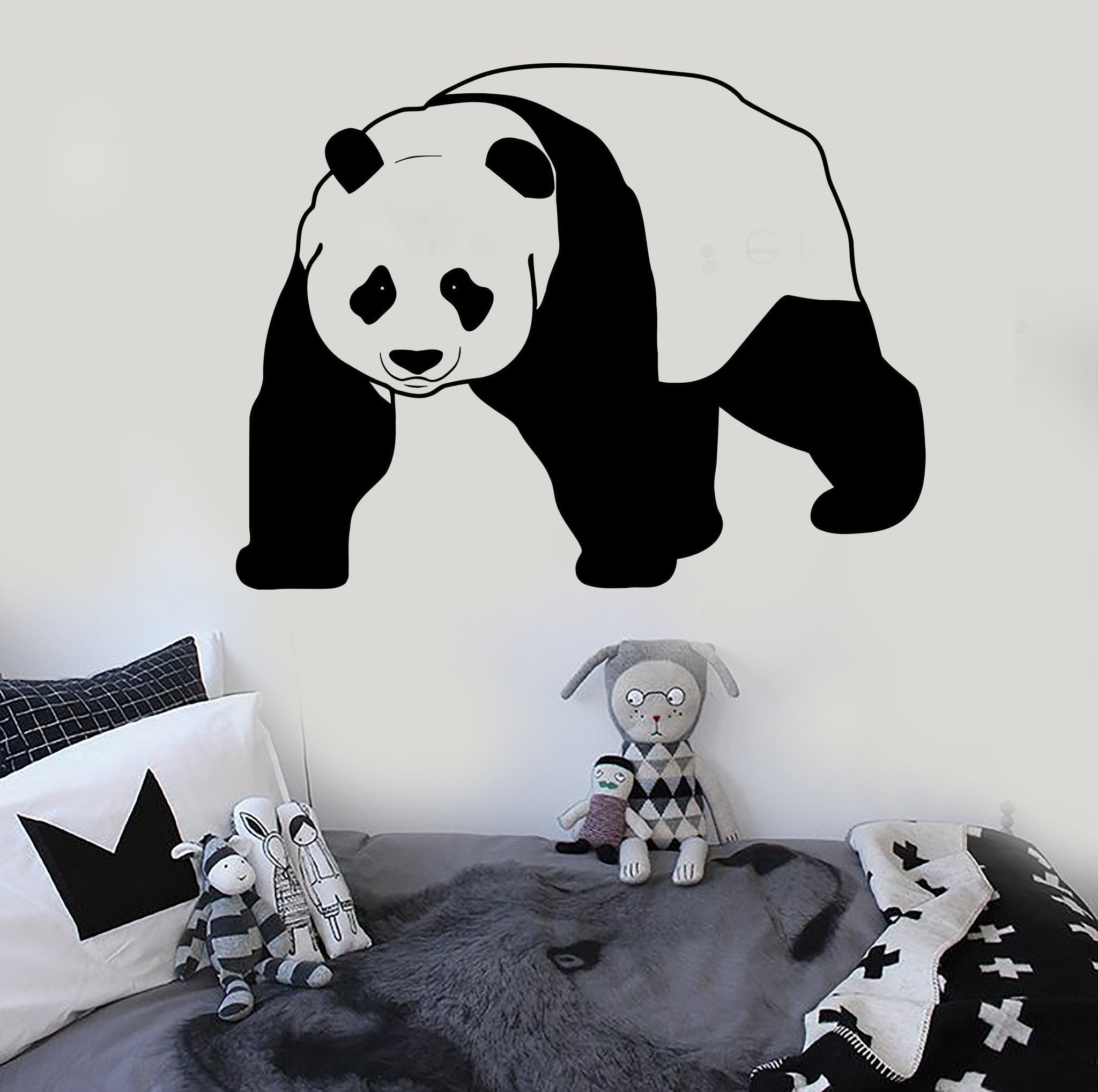 Vinyl Wall Decal Panda Bear Animal Nursery Kids Art Stickers Unique Gi ...