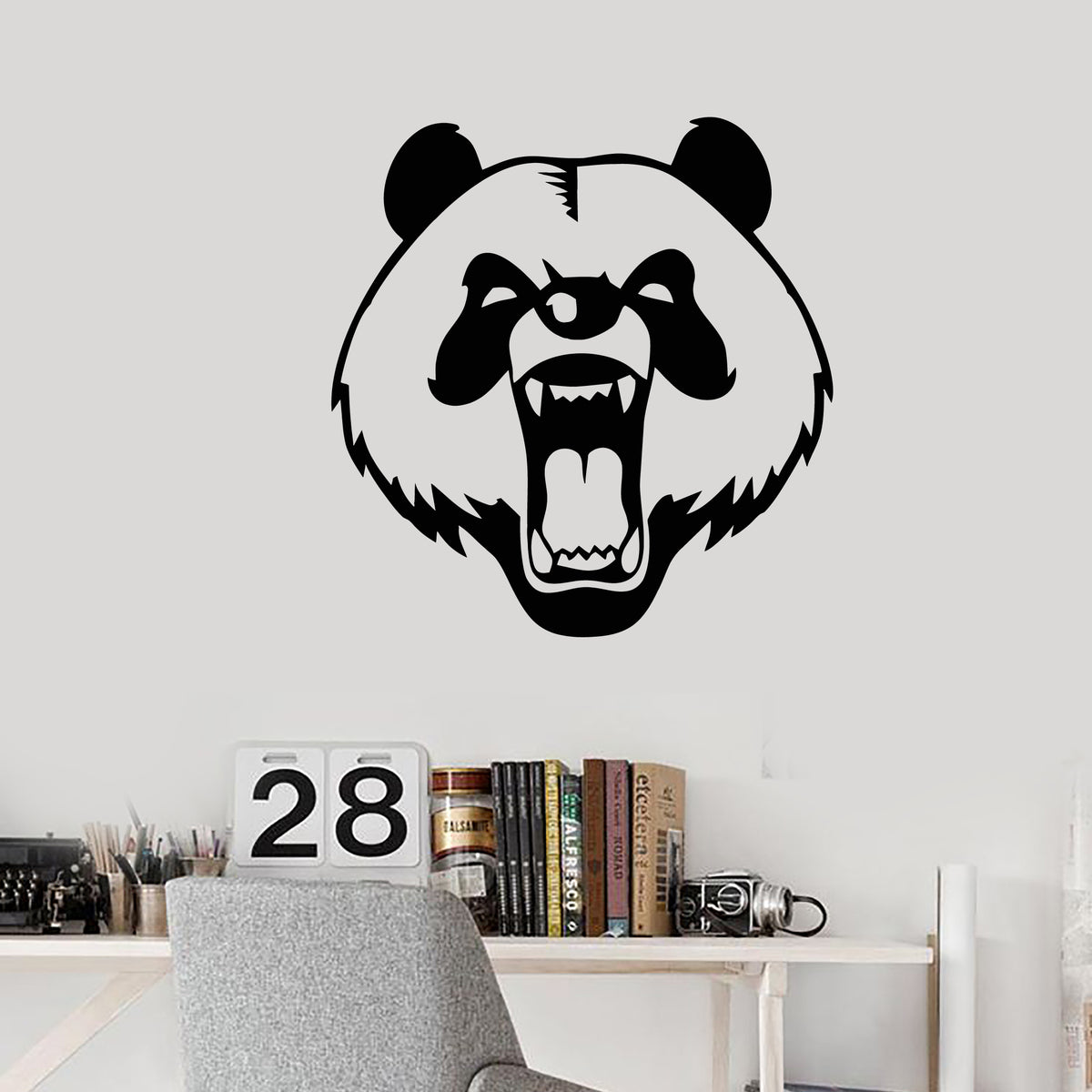 Vinyl Wall Decal Evil Panda Head Animal Bear Stickers (3494ig ...