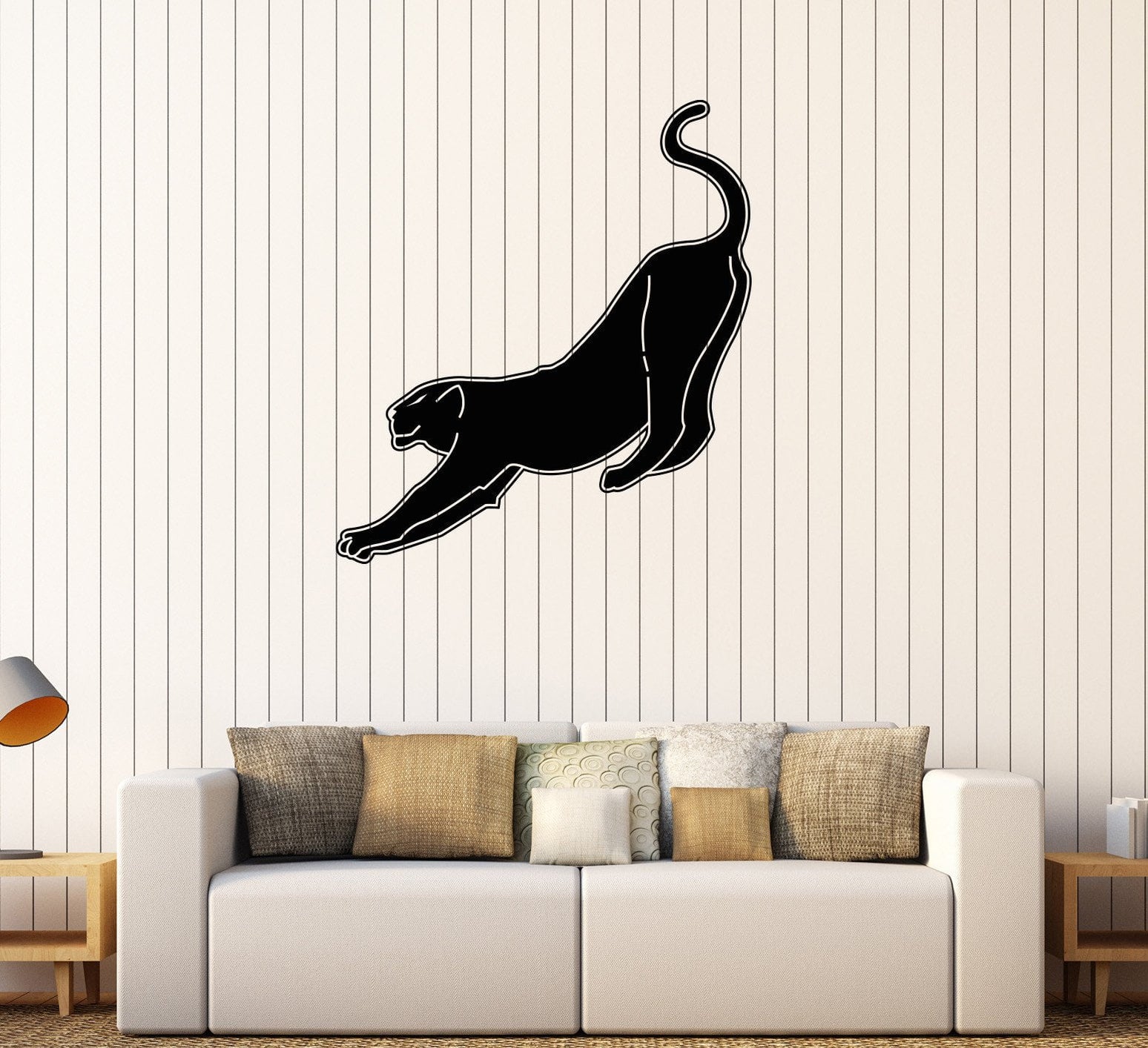 Vinyl Wall Decal Panther Predator Animal Tribal Stickers Mural Unique ...