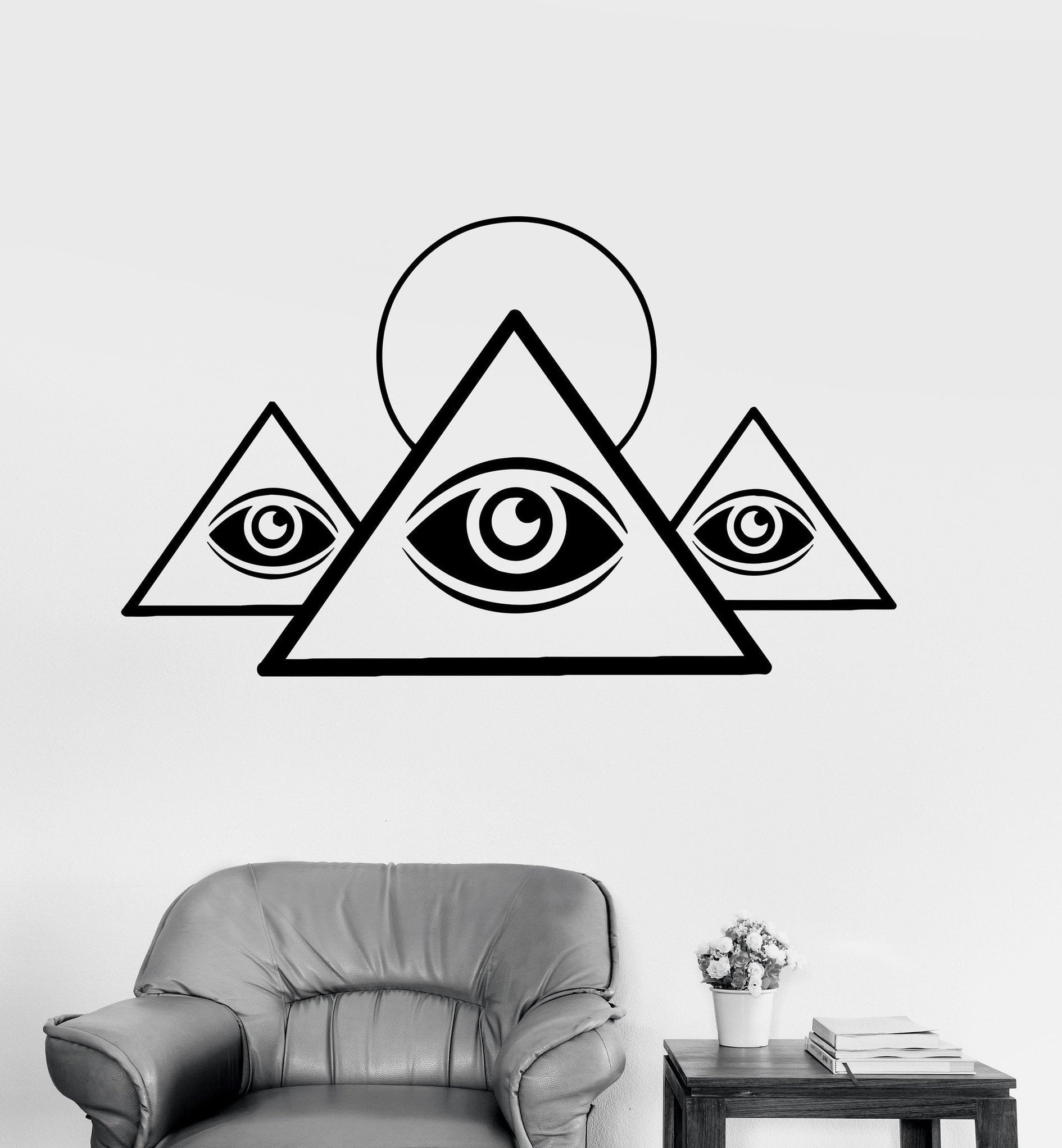 Vinyl Decal Pyramid Freemasons Eye Amulet Masons Talisman Wall Sticker ...