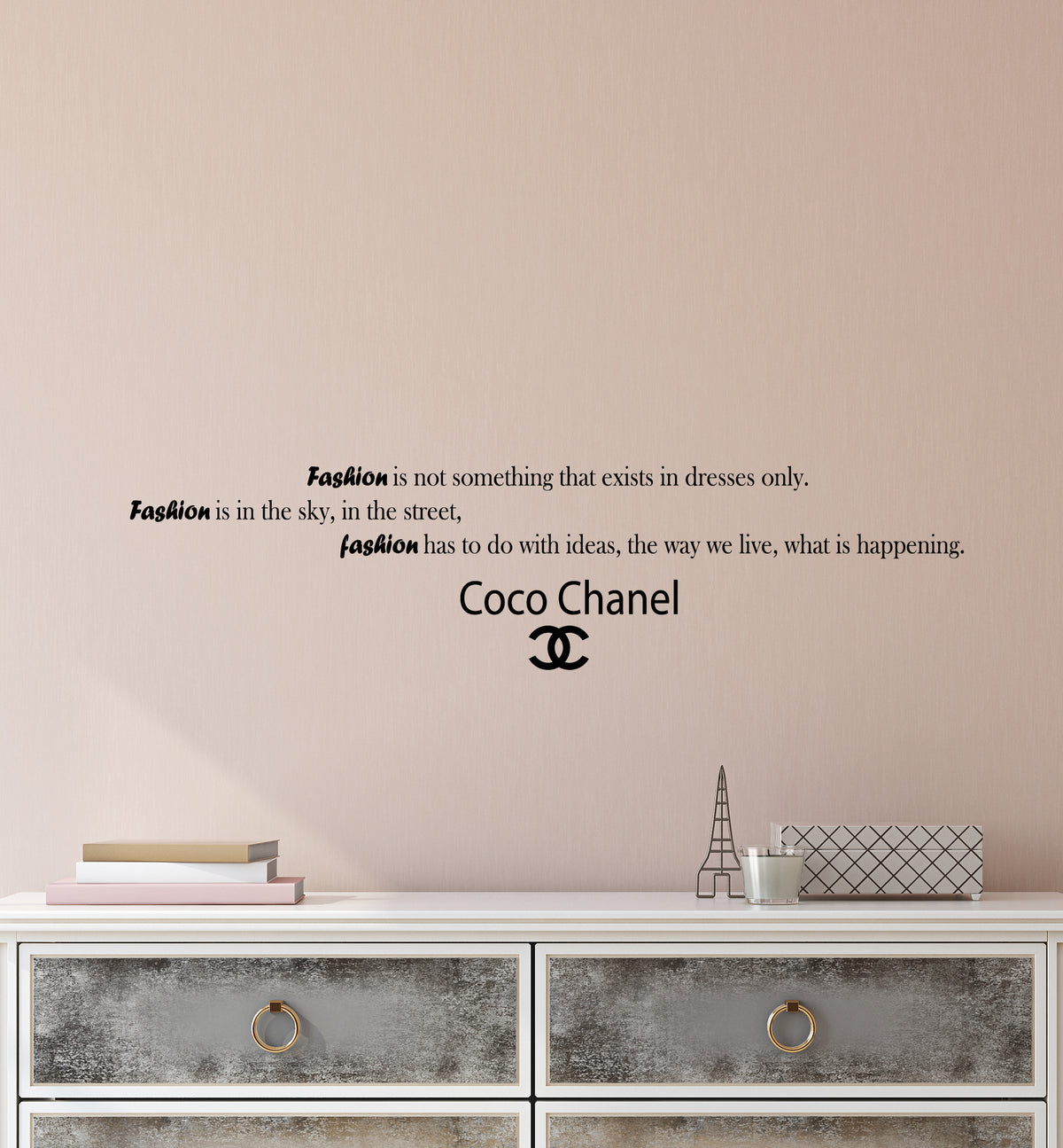 Vinyl Wall Decal Stickers Motivation Quote Words Coco Chanel Fashion B ...