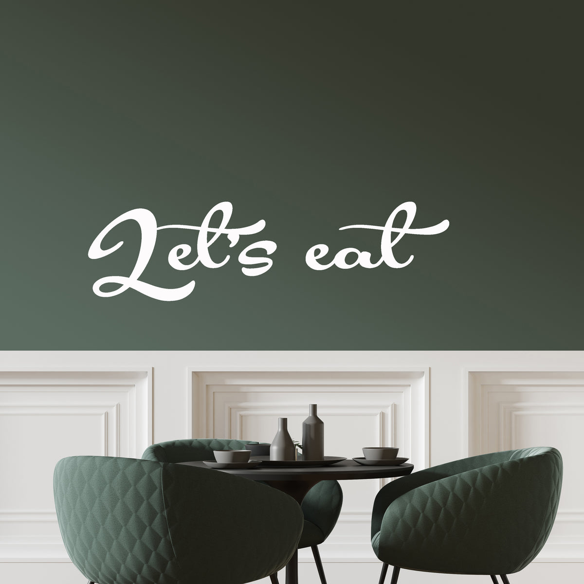 Vinyl Wall Decal Stickers Motivation Quote Words Let's Eat Inspiring L ...