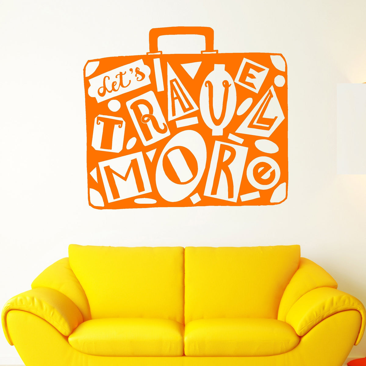 Vinyl Wall Decal Retro Suitcase Traveler Travel Tourism Motivation Wor ...