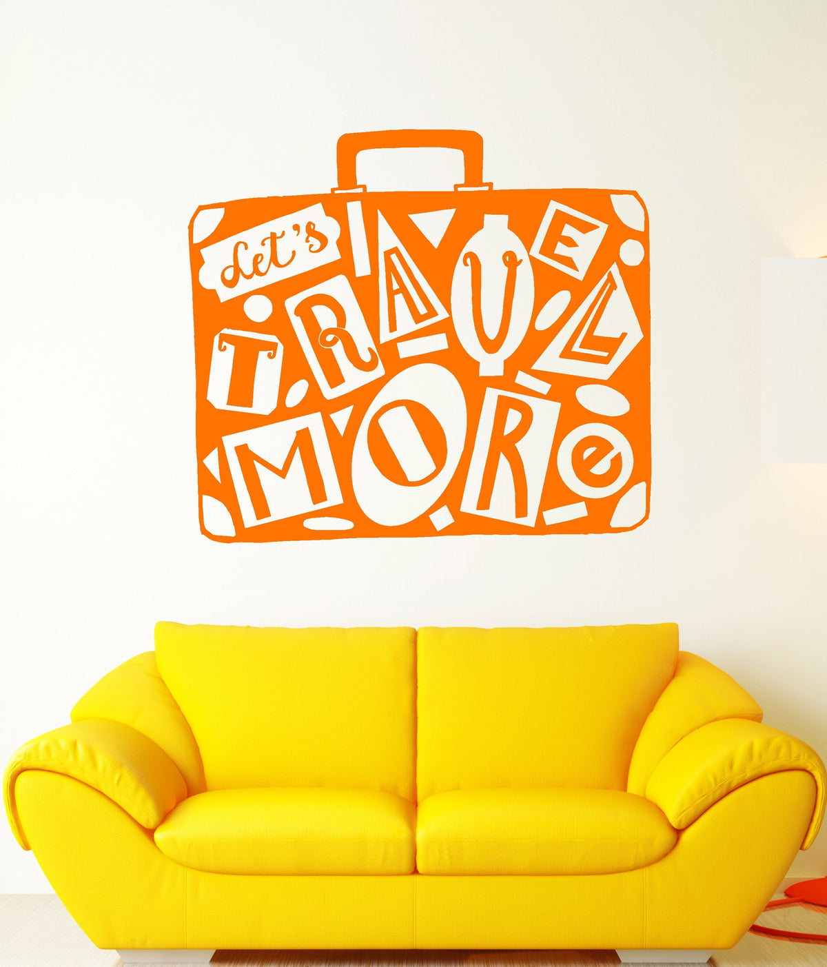 Vinyl Wall Decal Retro Suitcase Traveler Travel Tourism Motivation Wor ...