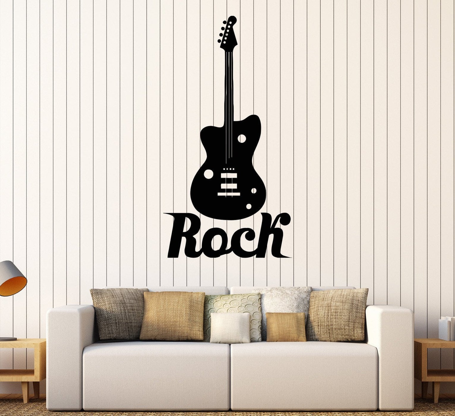 Vinyl Wall Decal Guitar Rock N Roll Musical Art Music Teen Room Sticke ...