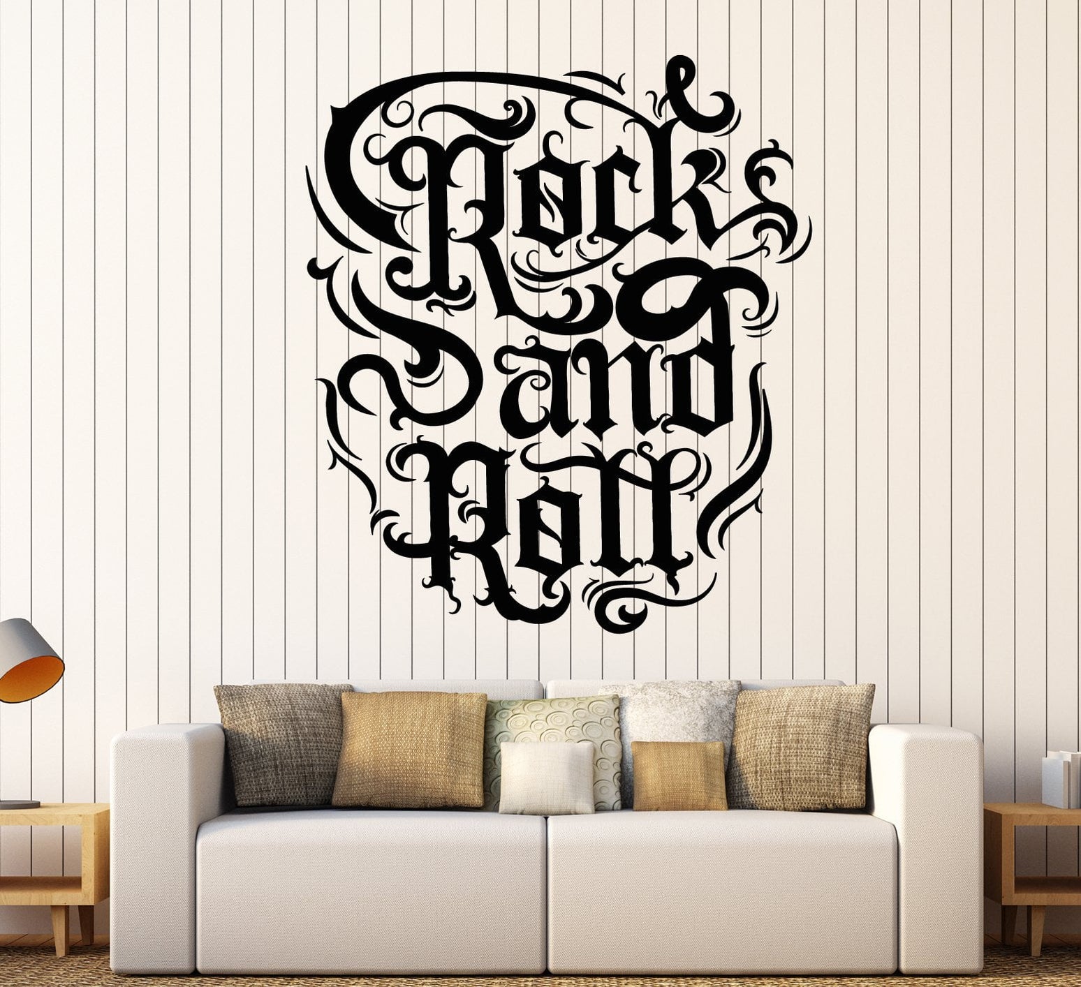 Vinyl Wall Decal Rock'n'roll Night Club Signboard Music Quote Stickers ...