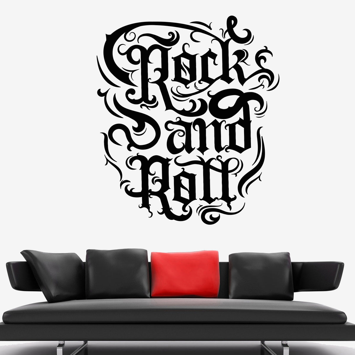 Vinyl Wall Decal Rock'n'roll Night Club Signboard Music Quote Stickers ...