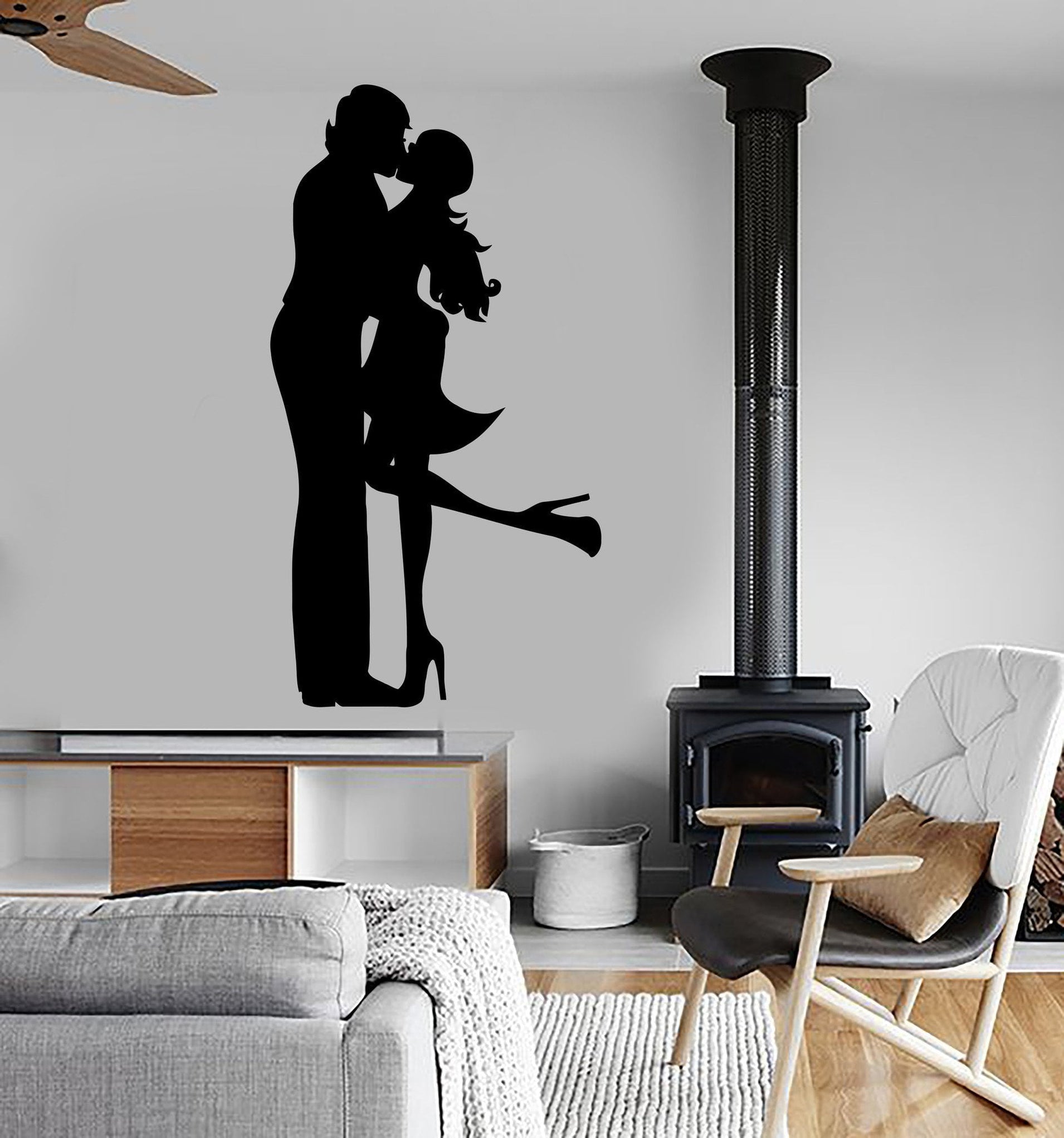 Vinyl Wall Decal Loving Couple Love Romantic Art Stickers Unique Gift ...