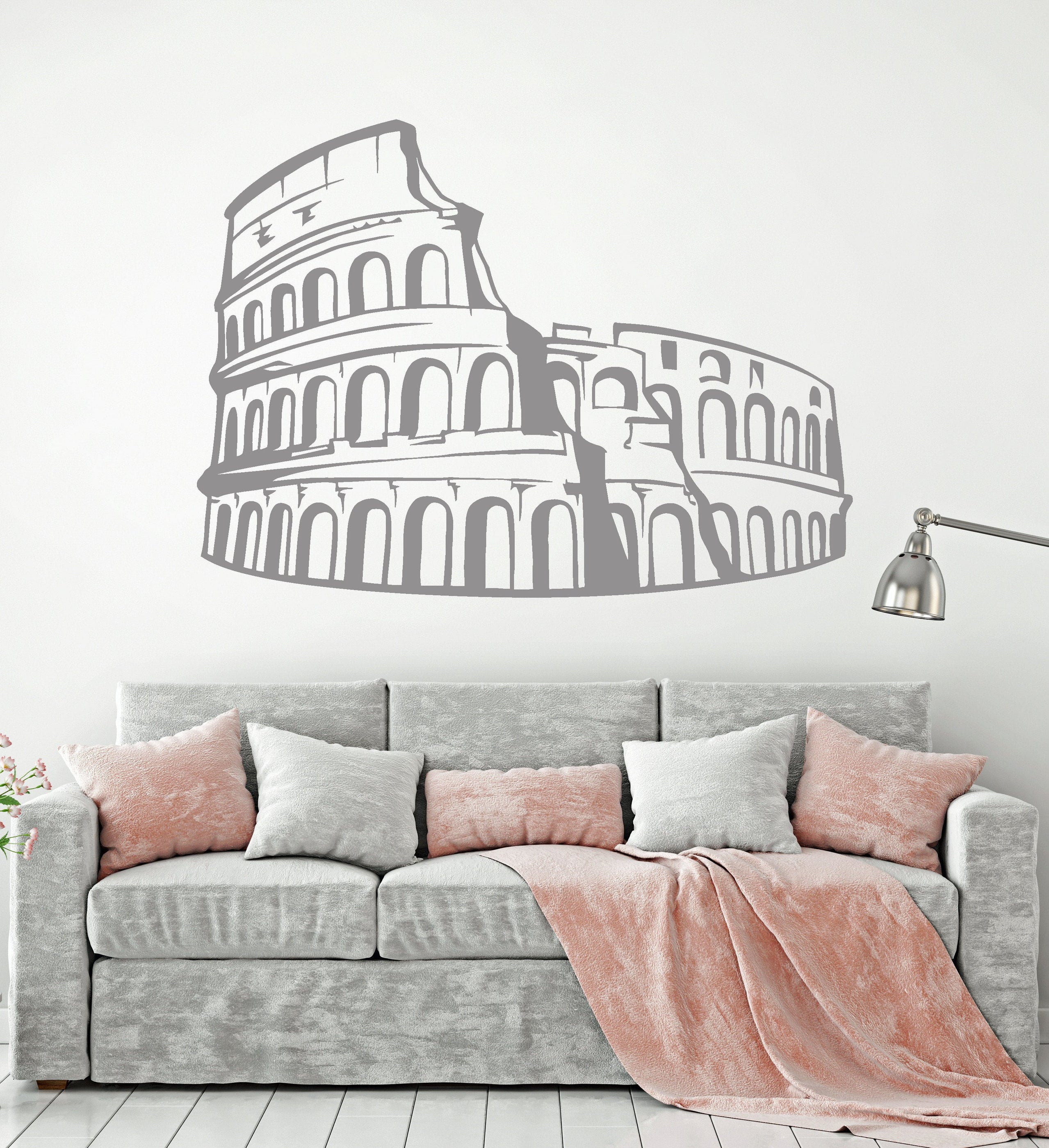 Vinyl Wall Decal Coliseum Ancient Rome Italy Travel Amphitheatre Stick ...