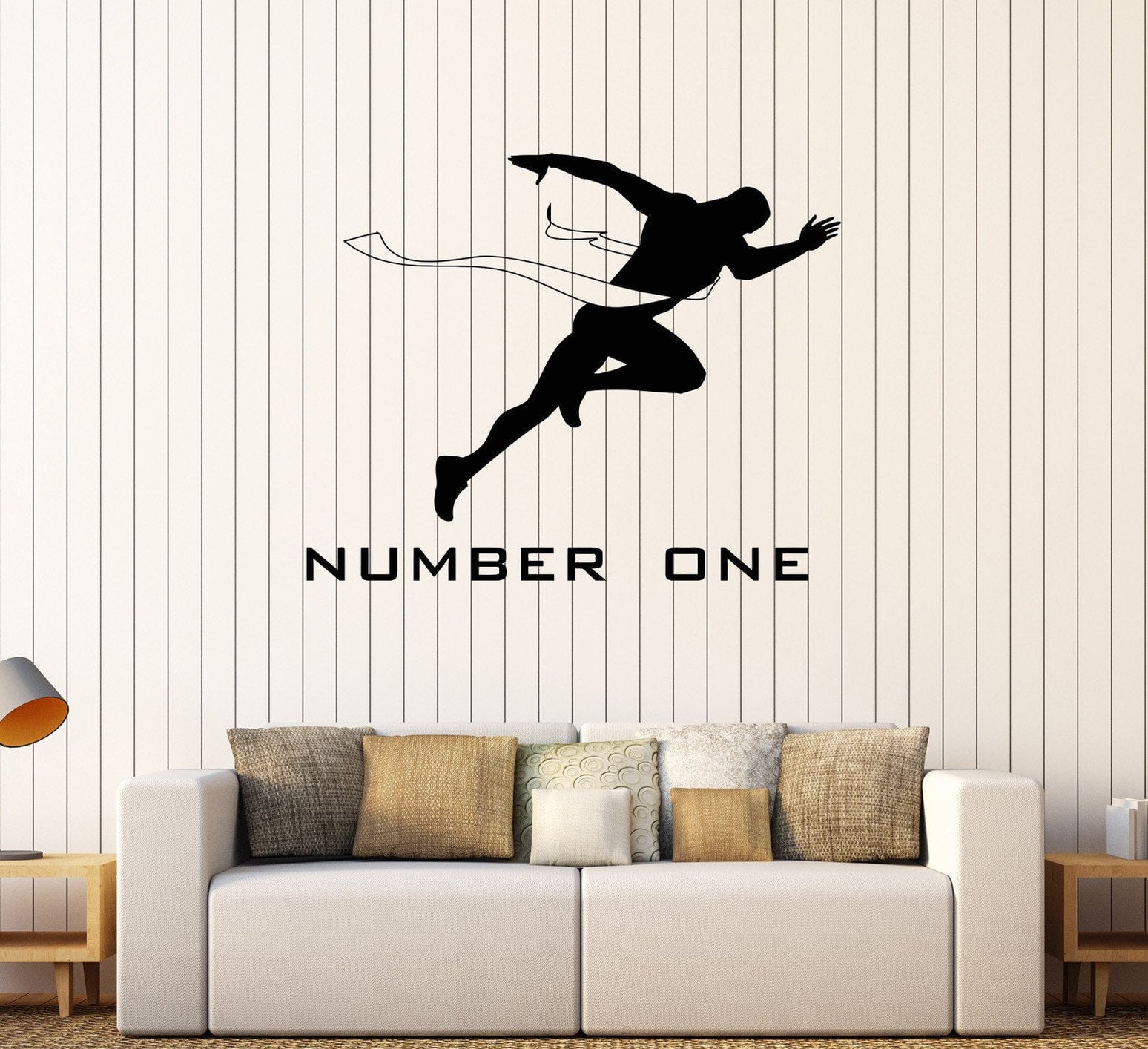 Vinyl Wall Decal Running Motivation Quote Runner Run Stickers Unique G ...