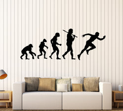 Vinyl Wall Decal Running Runner Evolution Sport Run Stickers Unique Gi ...