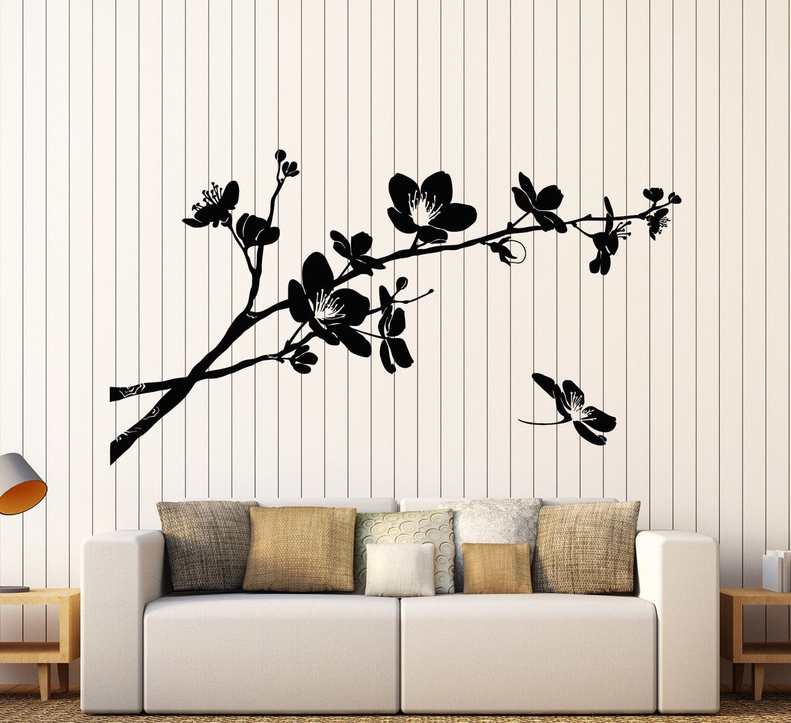 Vinyl Wall Decal Sakura Tree Branch Flowers Nature Asian Style Sticker ...