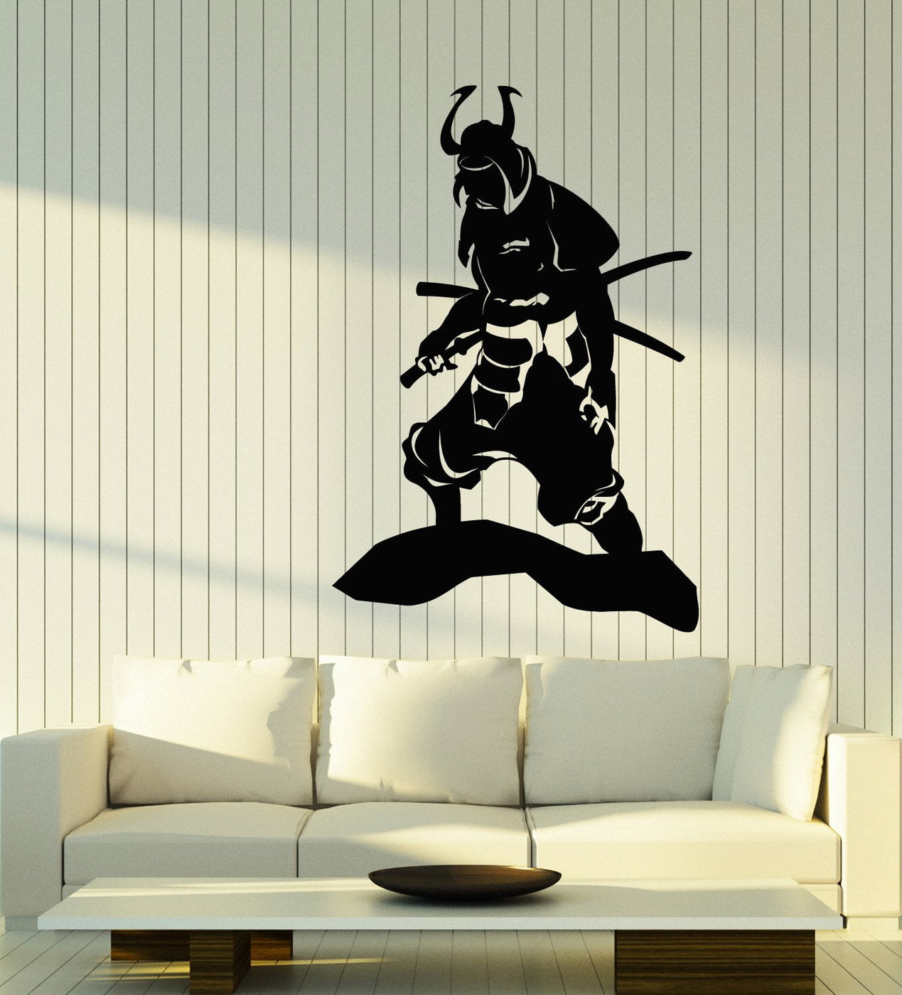 Vinyl Wall Decal Silhouette Japanese Warrior Armor Samurai Stickers (2 ...