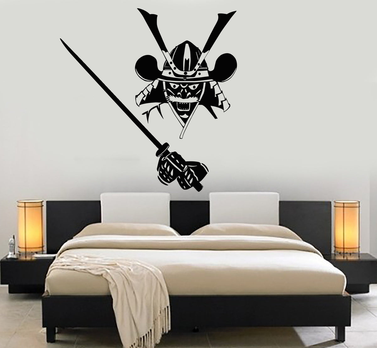 Vinyl Wall Decal Samurai Warrior Armor Japanese Art Stickers Mural Uni ...