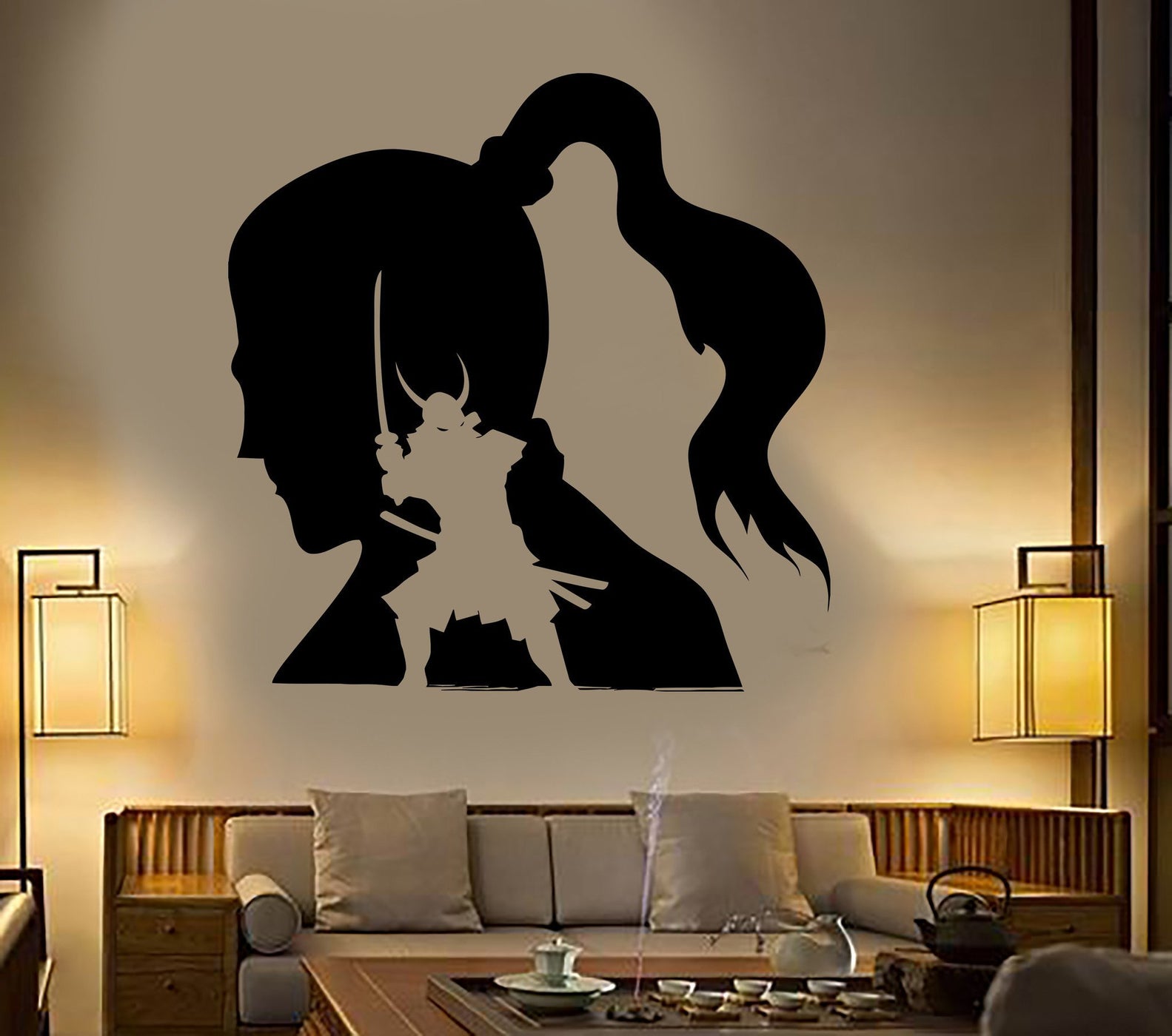 Vinyl Wall Decal Samurai Warrior Japanese Decor Japan Art Stickers Uni ...