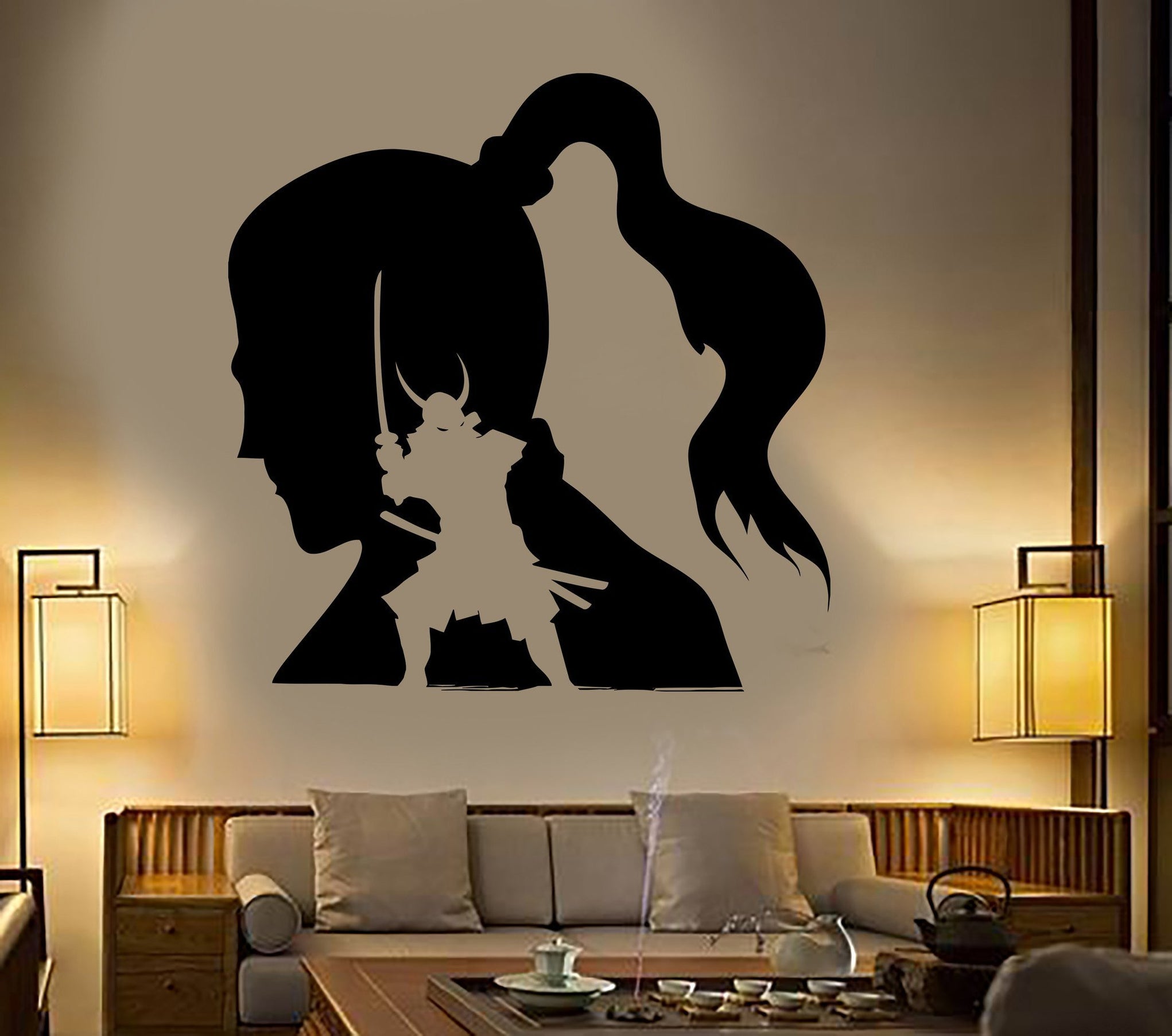 Vinyl Wall Decal Samurai Warrior Japanese Decor Japan Art Stickers Uni ...