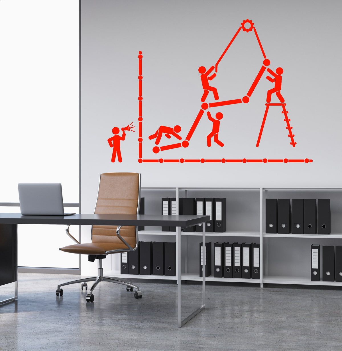 Vinyl Wall Decal Graphic Office Worker Style Business Leader Teamwork ...