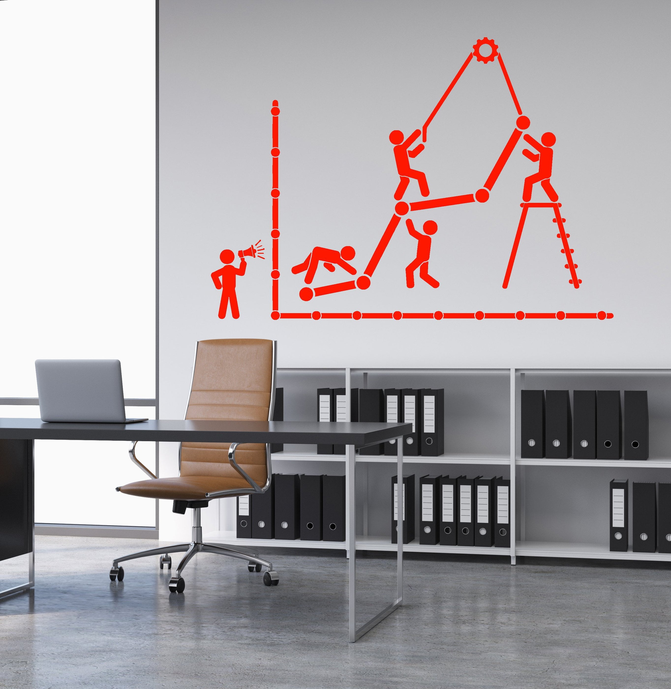 Vinyl Wall Decal Graphic Office Worker Style Business Leader Teamwork ...