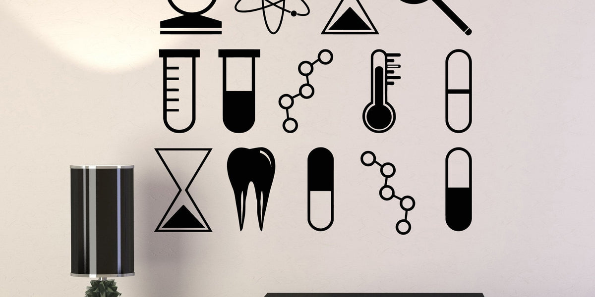 Vinyl Wall Decal Science University School Laboratory Chemistry Sticke ...