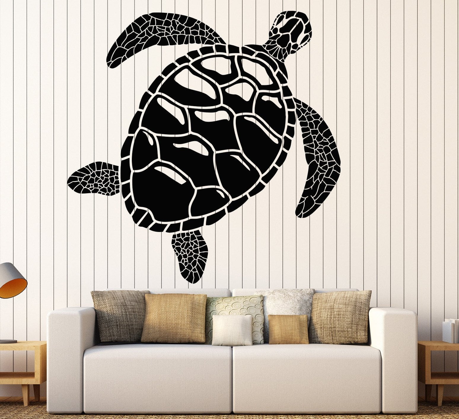 Vinyl Wall Decal Sea Turtle Ocean Animal Marine Style Stickers Unique ...