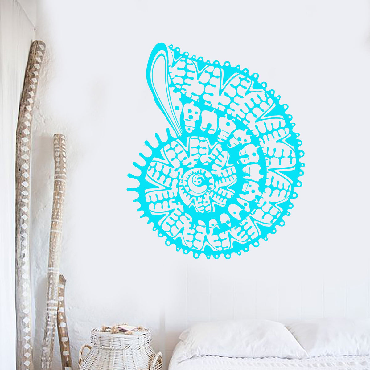 Vinyl Wall Decal Shell Sea Ocean Marine Beach Style Stickers Unique Gi ...