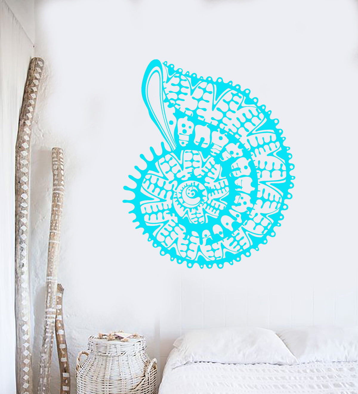 Vinyl Wall Decal Shell Sea Ocean Marine Beach Style Stickers Unique Gi ...