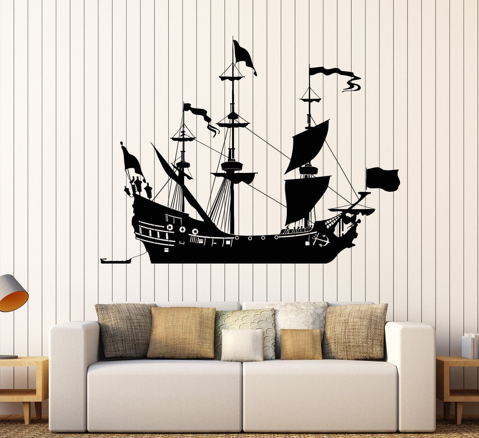 Vinyl Wall Decal Ship Sail Boat Sailor Sea Style Home Decor Stickers U ...