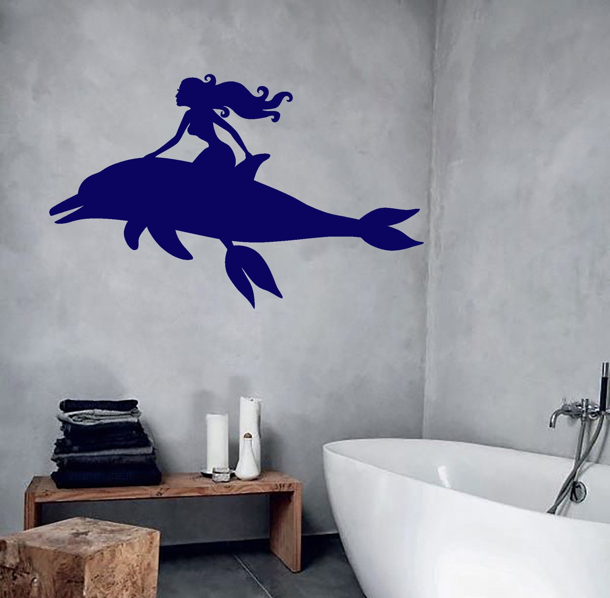 Vinyl Wall Decal Dolphin Sexy Girl Mermaid Marine Style Stickers Uniqu ...