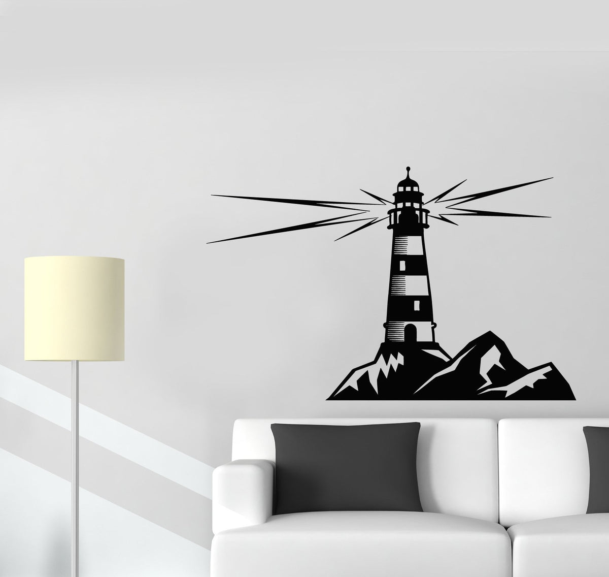 Vinyl Wall Decal Lighthouse Nautical For Sailor Sea Ocean Style Sticke ...