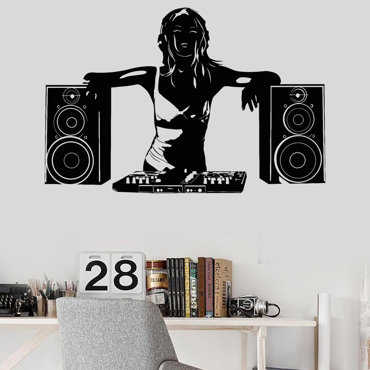 Vinyl Decal Sexy Girl DJ Music Musical Art Nightclub Stickers Unique G ...