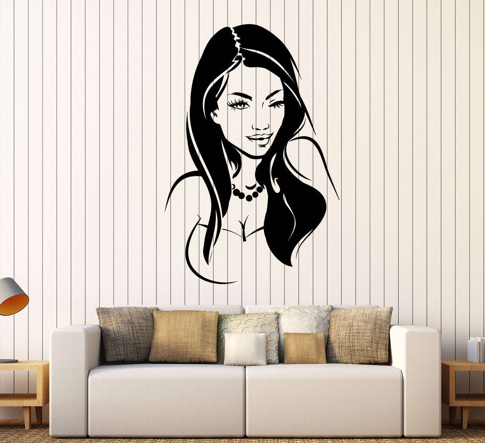 Vinyl Wall Decal Sexy Hot Girl Wink Lips Eyes Face Stickers (2184ig ...