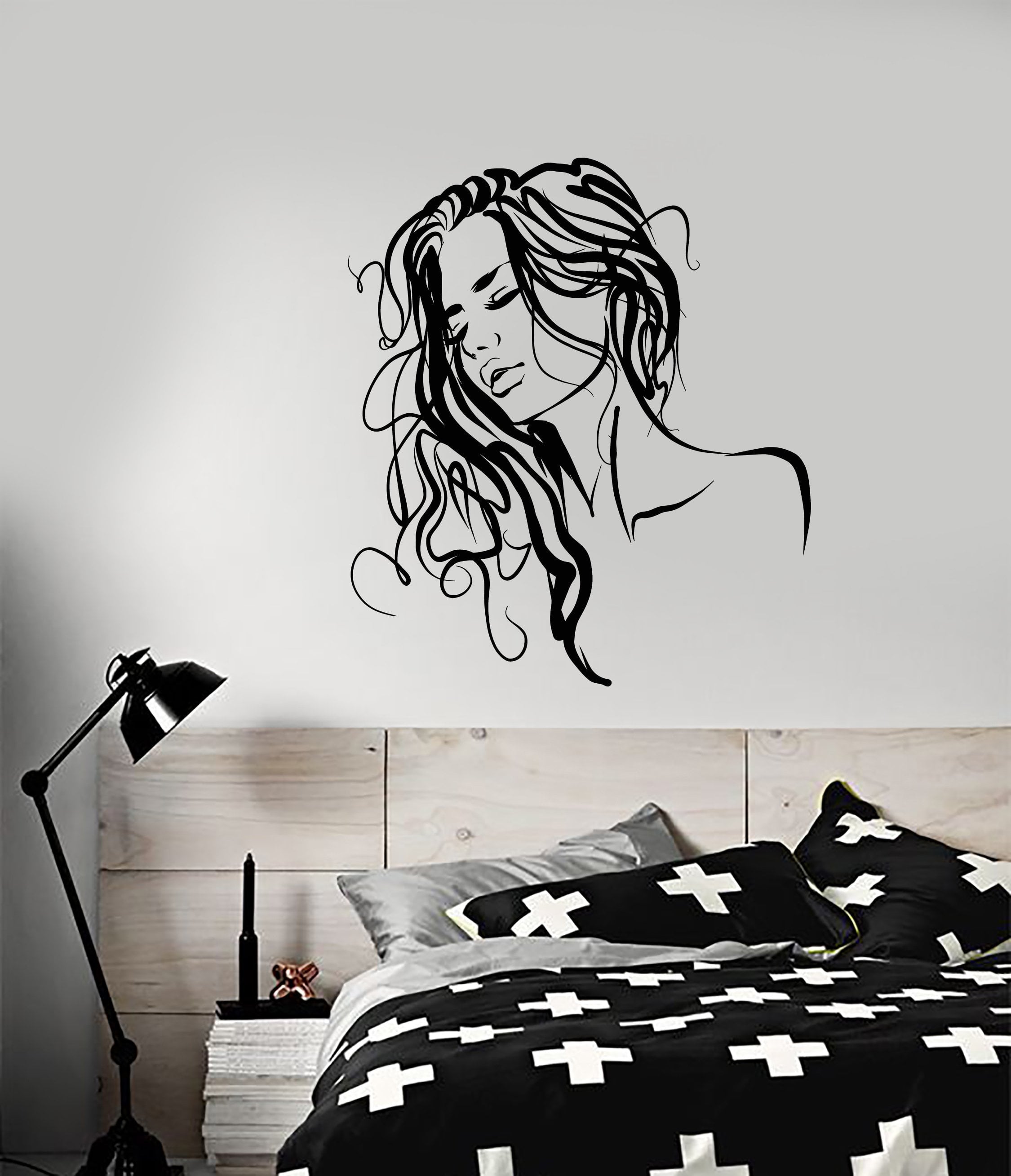 Vinyl Wall Decal Abstract Beautiful Hot Woman Sexy Girl Face Stickers ...