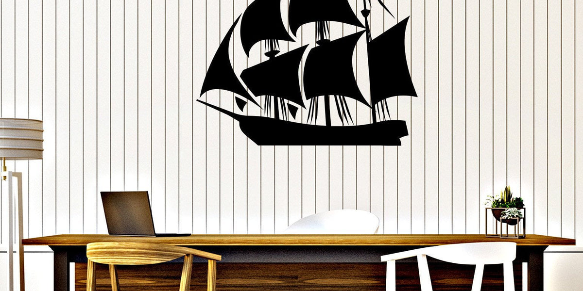 Vinyl Wall Decal Ship Kids Room Child Art Nautical Marine Stickers Uni ...