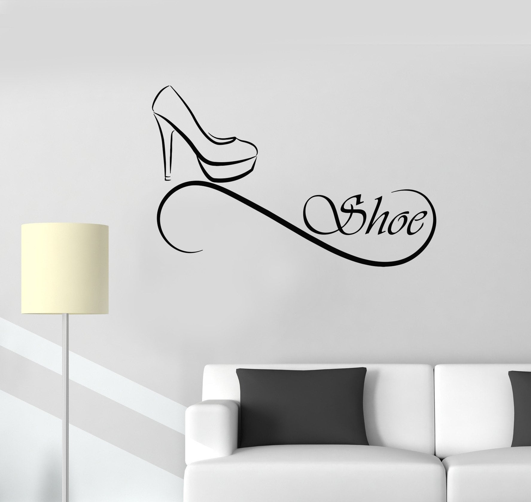 Vinyl Wall Decal Shoe Shop Fashion Girl Room Stickers Mural Unique Gif ...