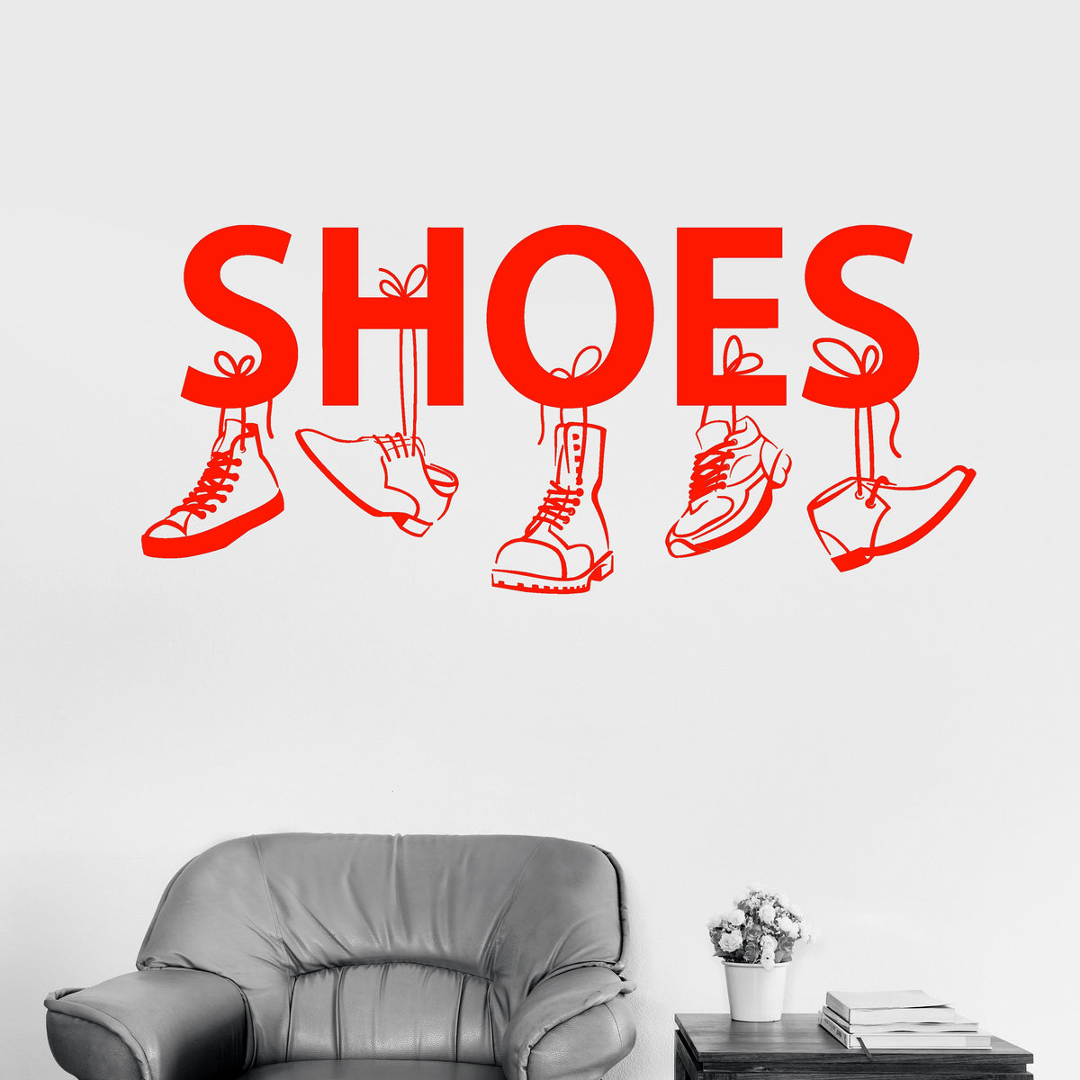 Vinyl Wall Decal Shoe Shop For Men Boot Sneakers Signboard Stickers Un ...
