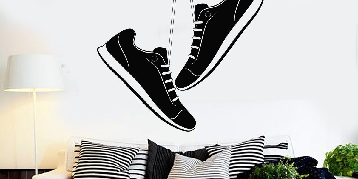Vinyl Wall Decal Sports Shoes Teen Room Kids Stickers Mural Unique Gif ...