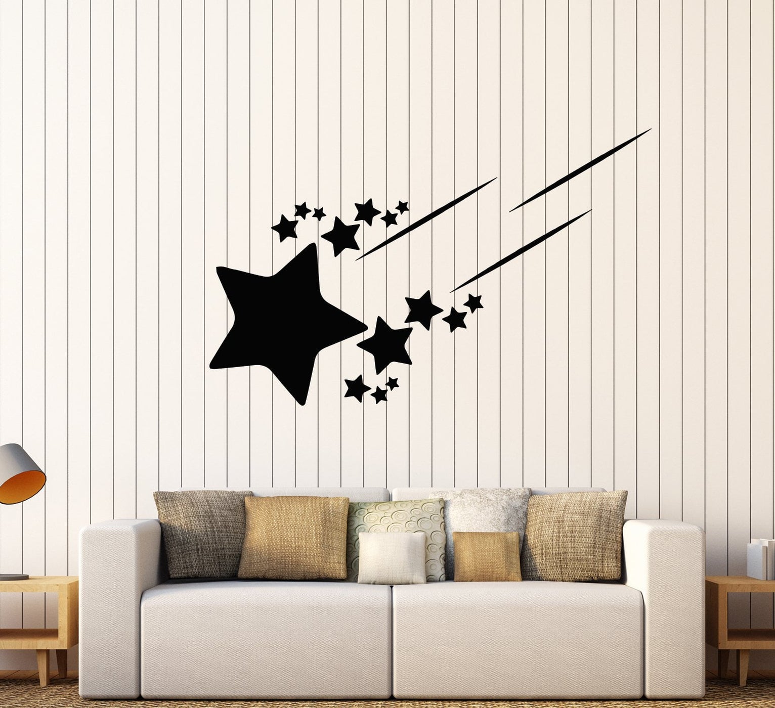 Vinyl Wall Decal Cartoon Comet Stars Space Stickers (2334ig ...
