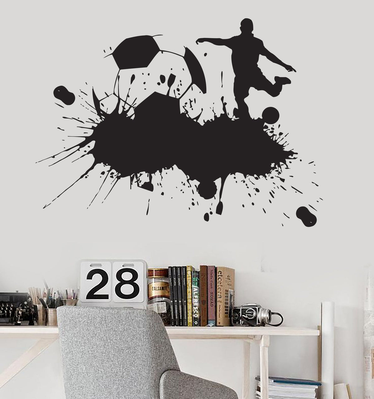 Vinyl Wall Decal Soccer Sports Fan Kids Boys Room Garage Decor Sticker ...