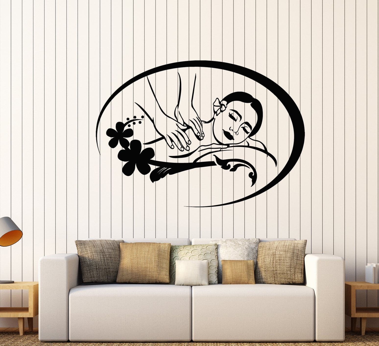 Vinyl Wall Decal Massage Spa Center Beauty Health Salon Stickers Uniqu ...