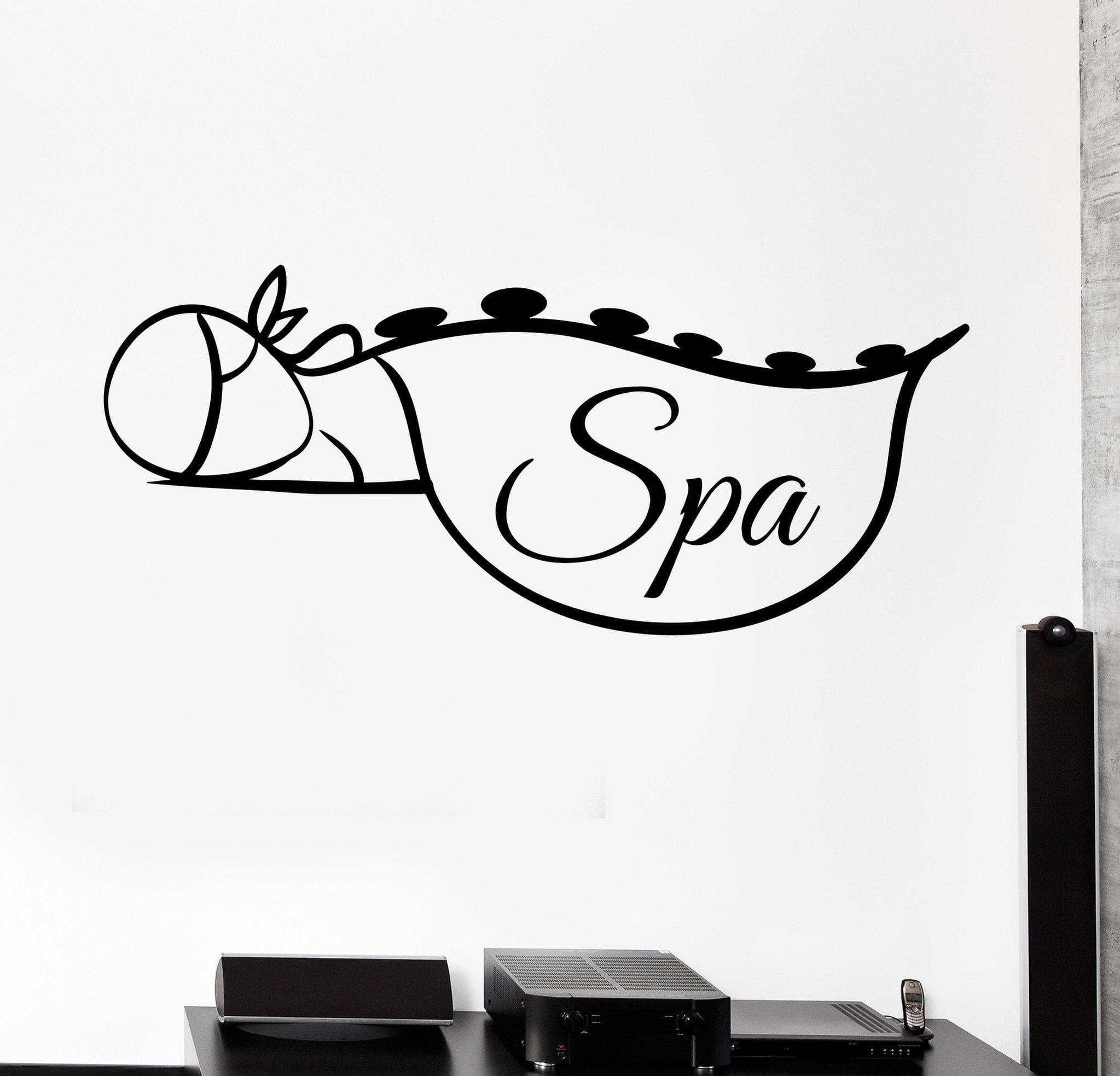 Vinyl Wall Decal Spa Massage Therapy Woman Beauty Salon Stickers Uniqu ...
