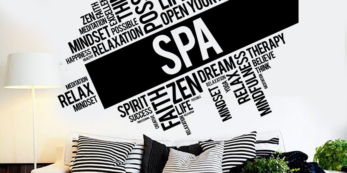 Vinyl Wall Decal Spa Salon Massage Relax Zen Therapy Stickers Unique G ...