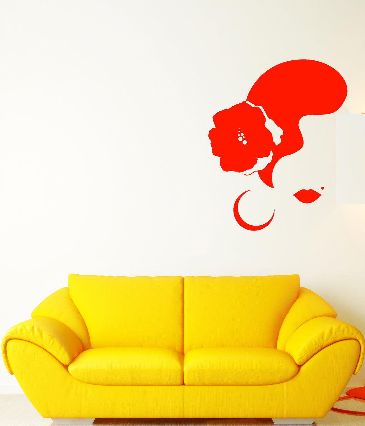 Vinyl Wall Decal Spanish Dancer Woman Face Flower Flamenco Dance Stick ...