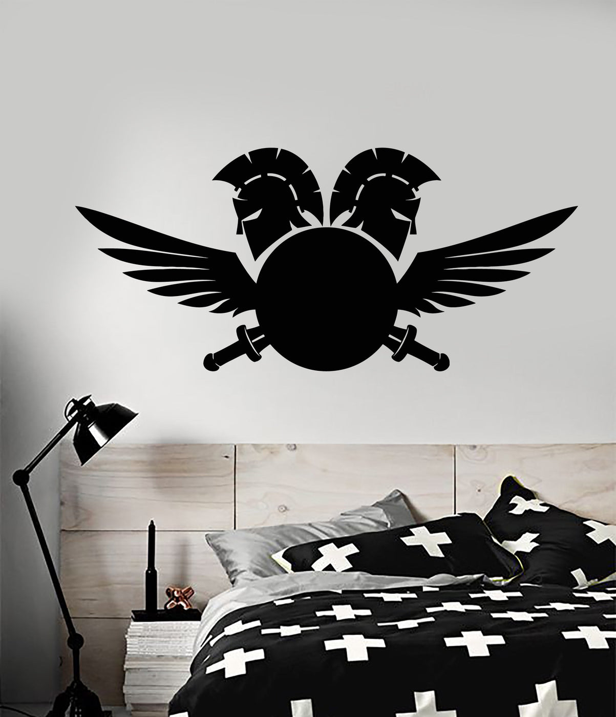 Vinyl Wall Decal Spartan Swords Helmets Warriors Shield Stickers (3028 ...