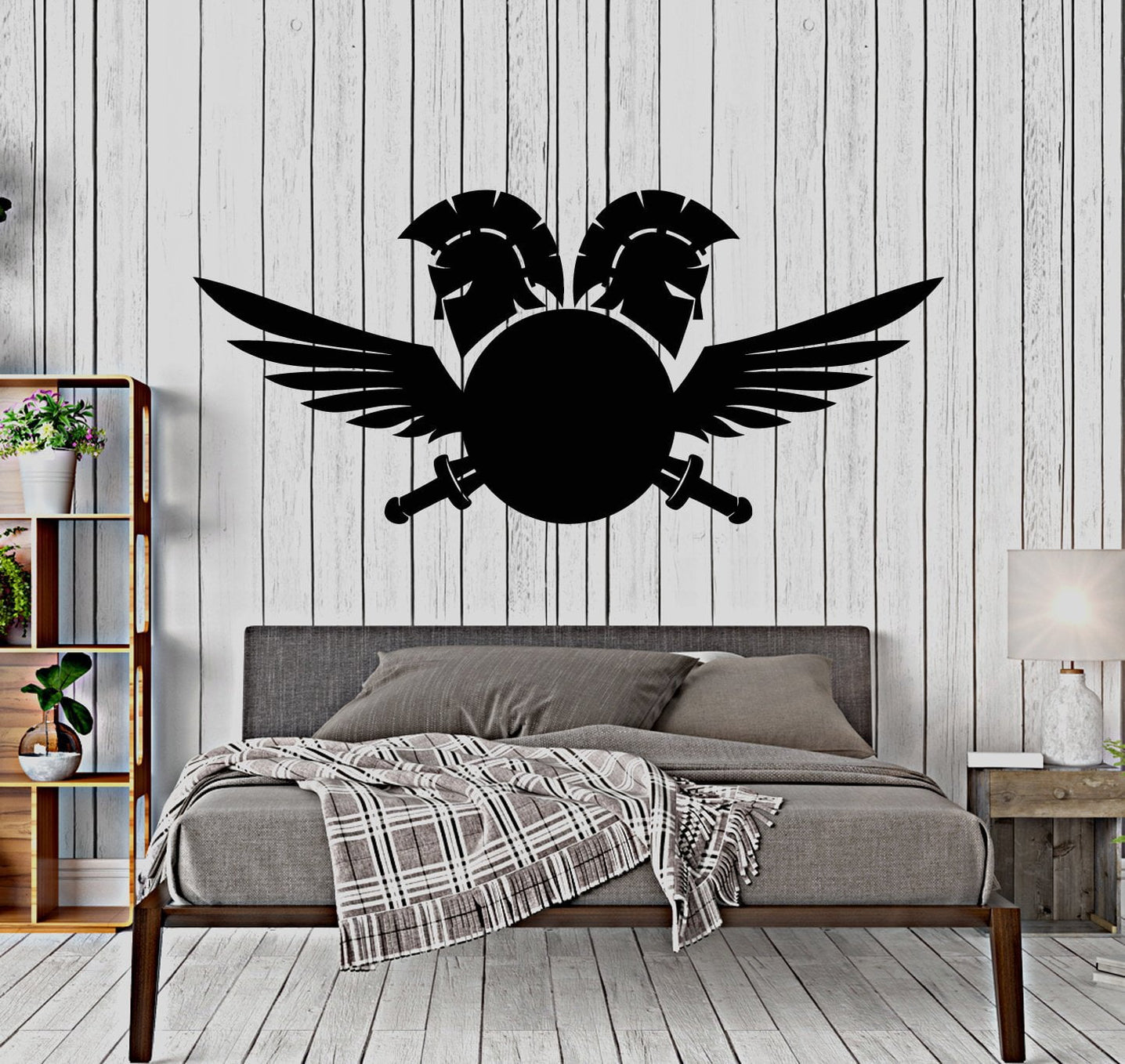 Vinyl Wall Decal Spartan Swords Helmets Warriors Shield Stickers (3028 ...