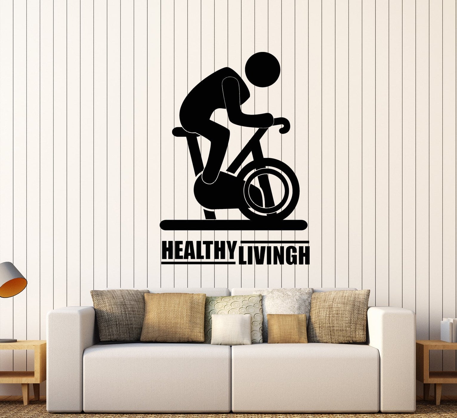 Vinyl Wall Decal Fitness Gym Sport Healthy Lifestyle Stickers Unique G ...