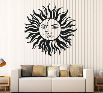 Vinyl Wall Decal Sun Moon House Interior Room Decoration Stickers Uniq ...