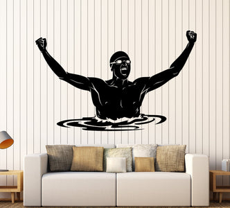Vinyl Wall Decal Swimmer Swimming Pool Swim Sport Stickers Unique Gift ...
