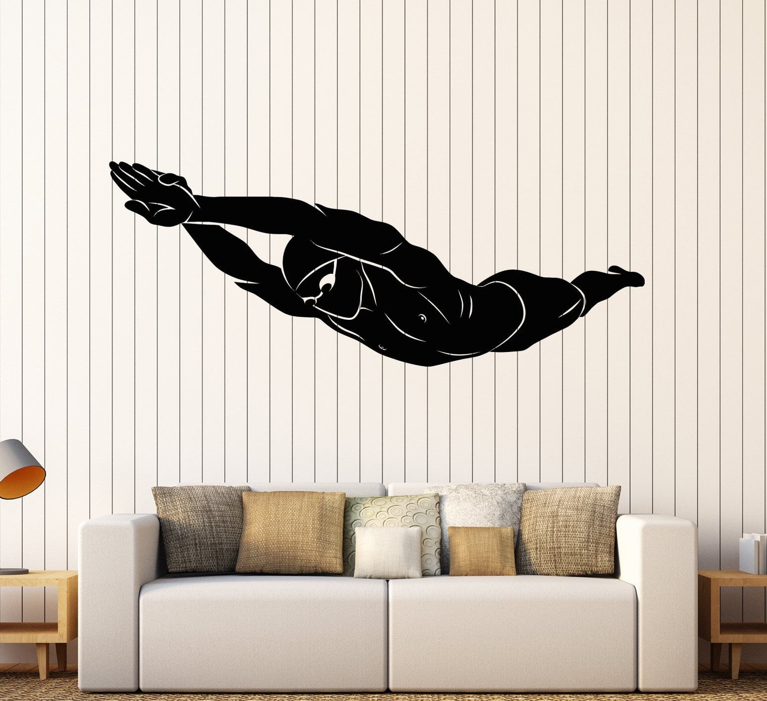 Vinyl Wall Decal Swimmer Swimming Pool Water Sports Stickers (2172ig ...