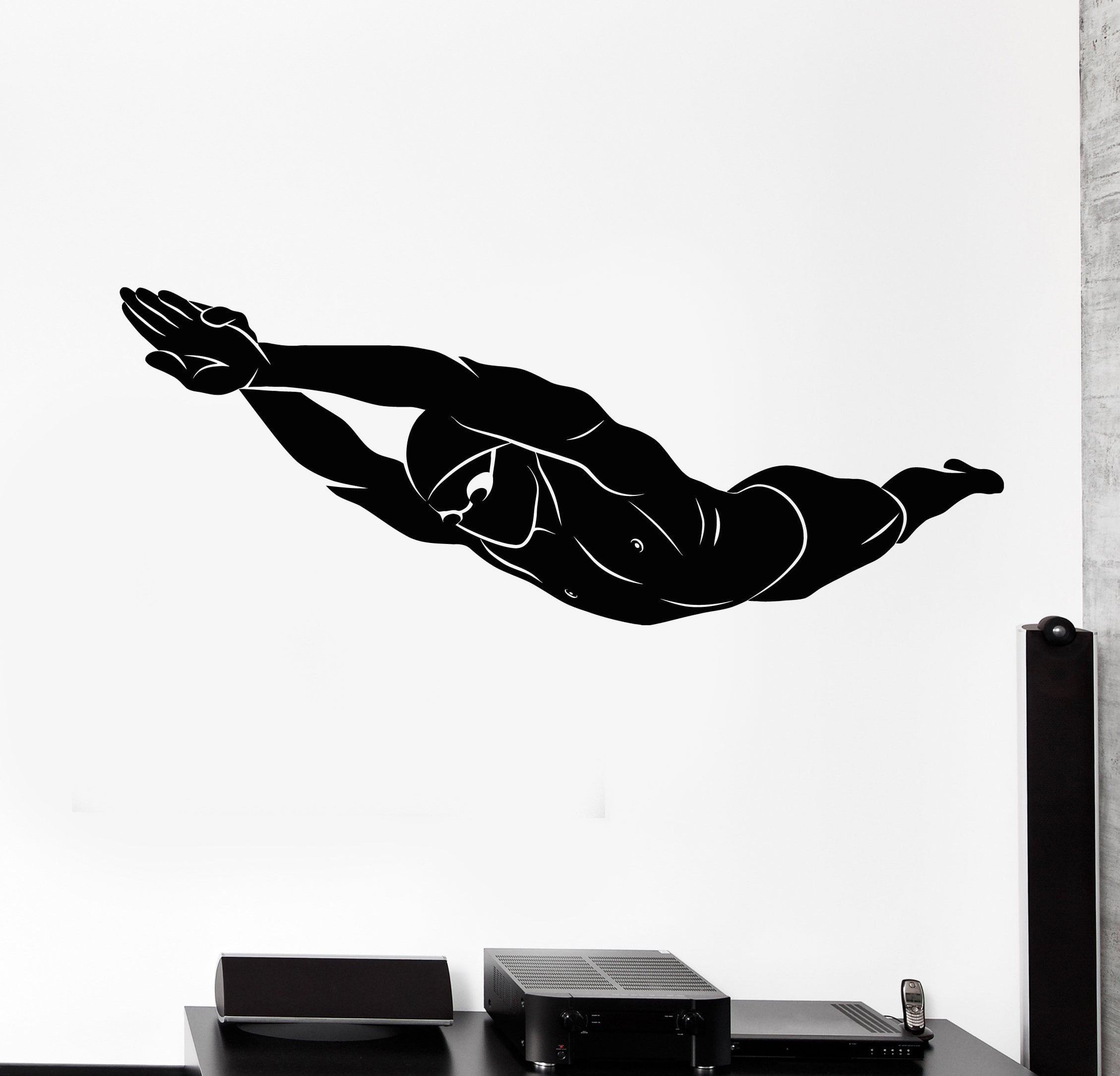 Vinyl Wall Decal Swimmer Swimming Pool Water Sports Stickers (2172ig ...