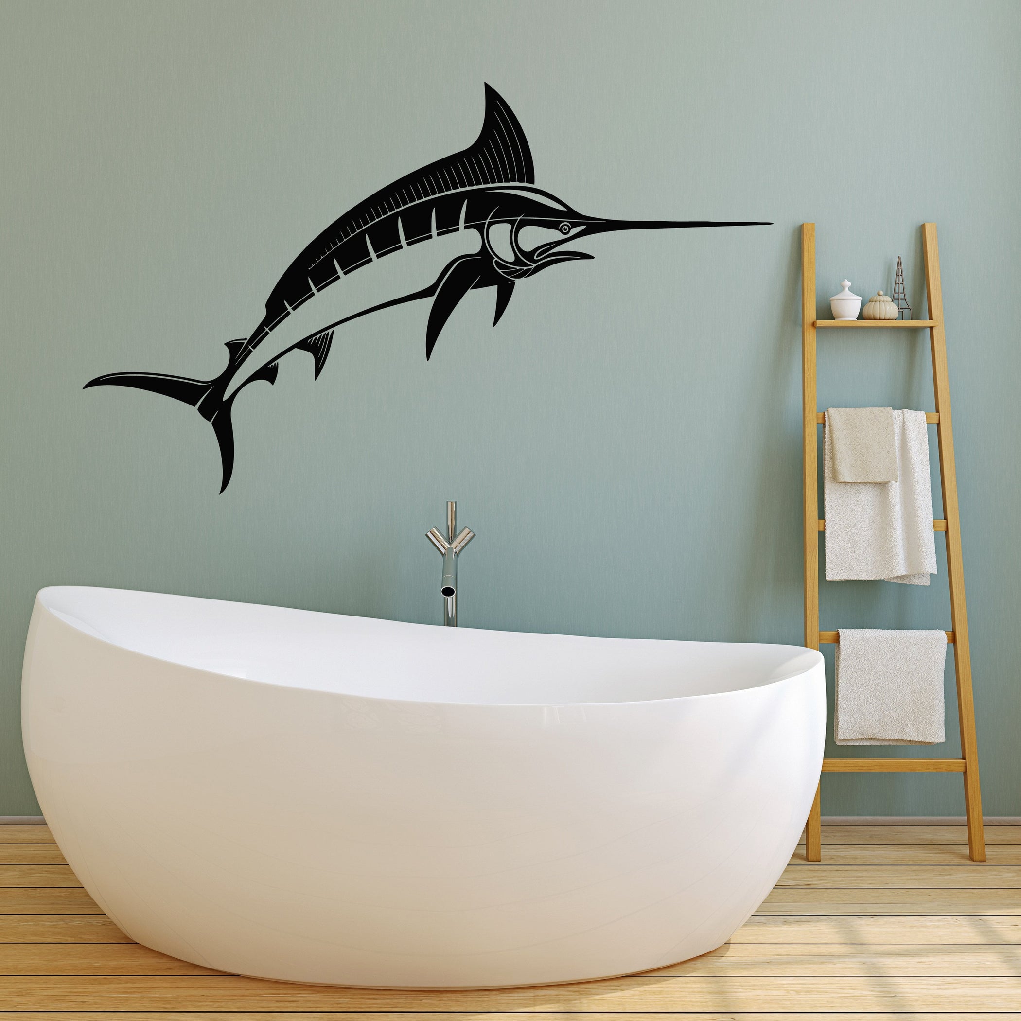 Vinyl Wall Decal Swordfish Sea Fish Fishing Store Stickers Unique Gift ...